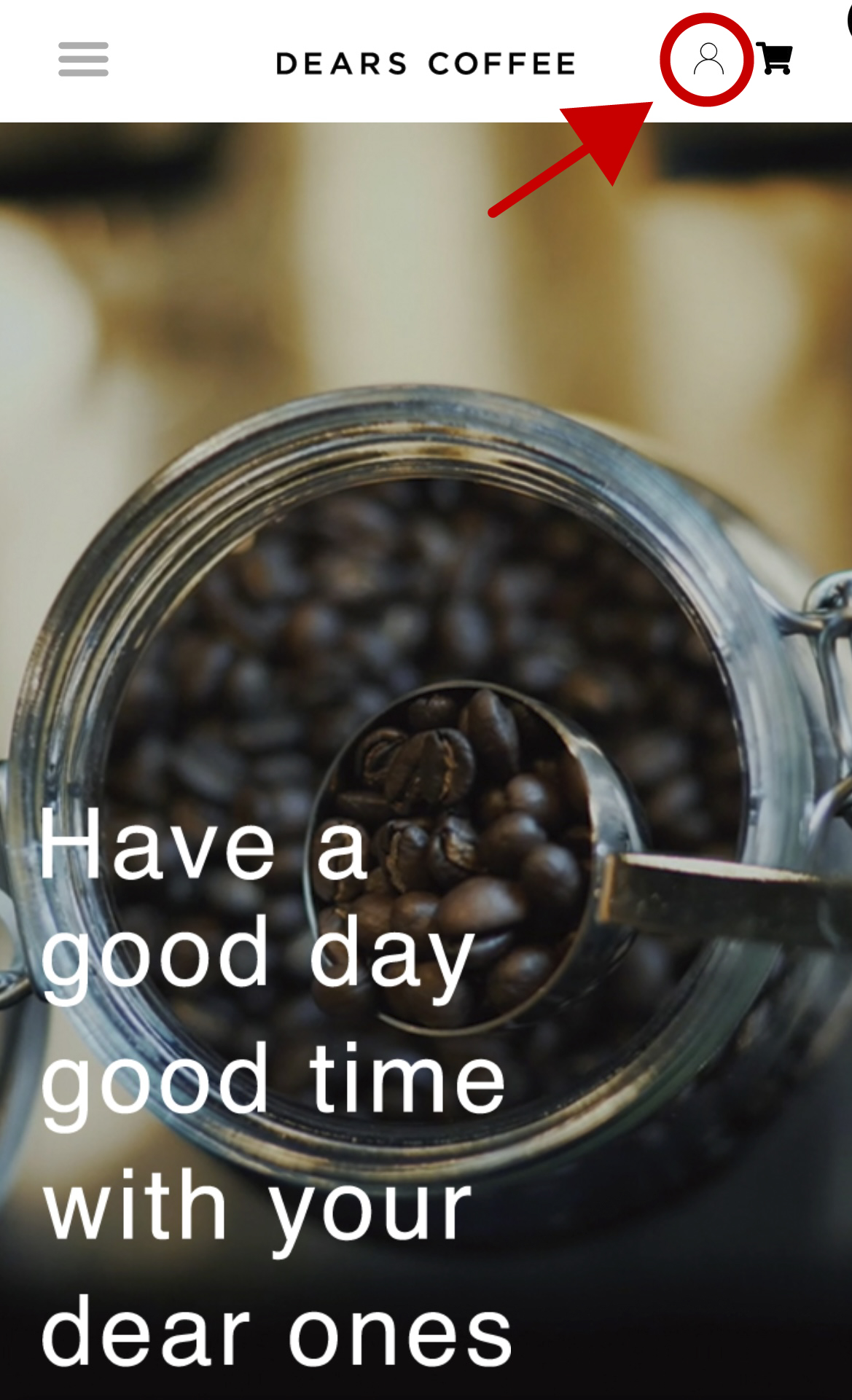 ログイン・新規会員登録の流れ - DEARS COFFEE（ディアーズコーヒー）